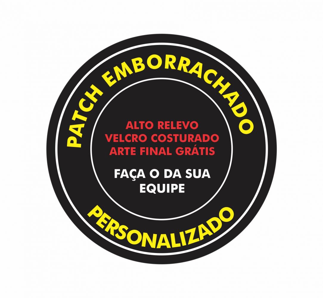 Patch Brasil Emborrachados - Kit 30 Patch Emborrachado Personalizado Redondo
